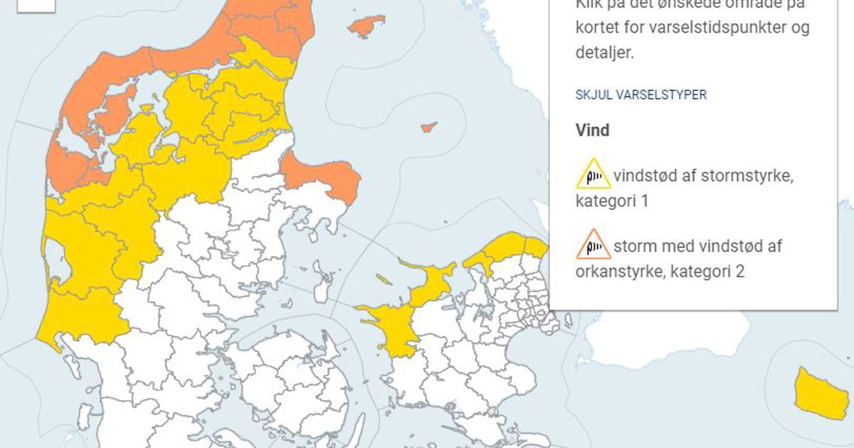 Kraftigt blæsevejr på vej - Odsherred Kommune